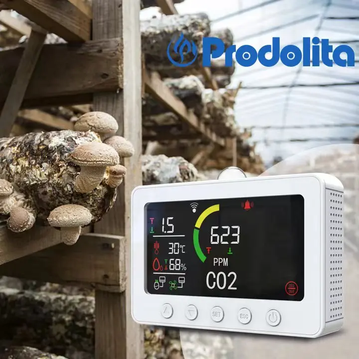 Smart Digital Air Quality CO2 Meter with Temperature Humidity Sensor Plug Control Panel for Grow ...