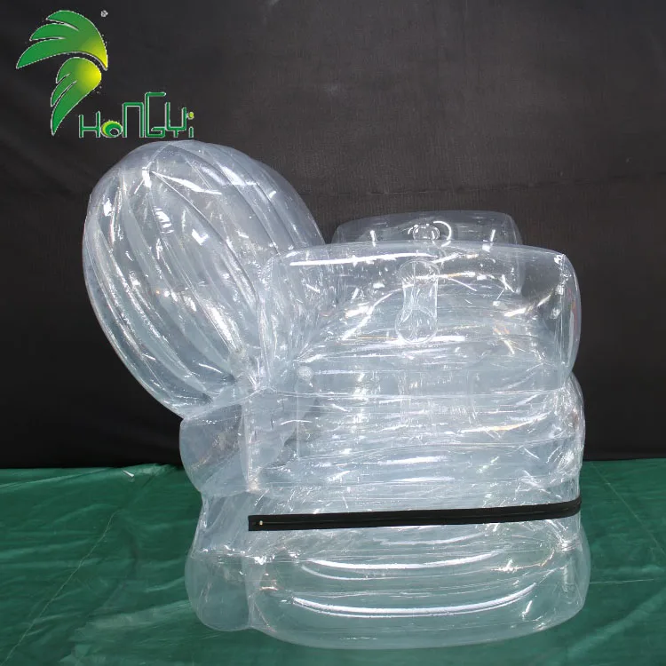 Transparent Inflatable Sofa - Durable and Customizable