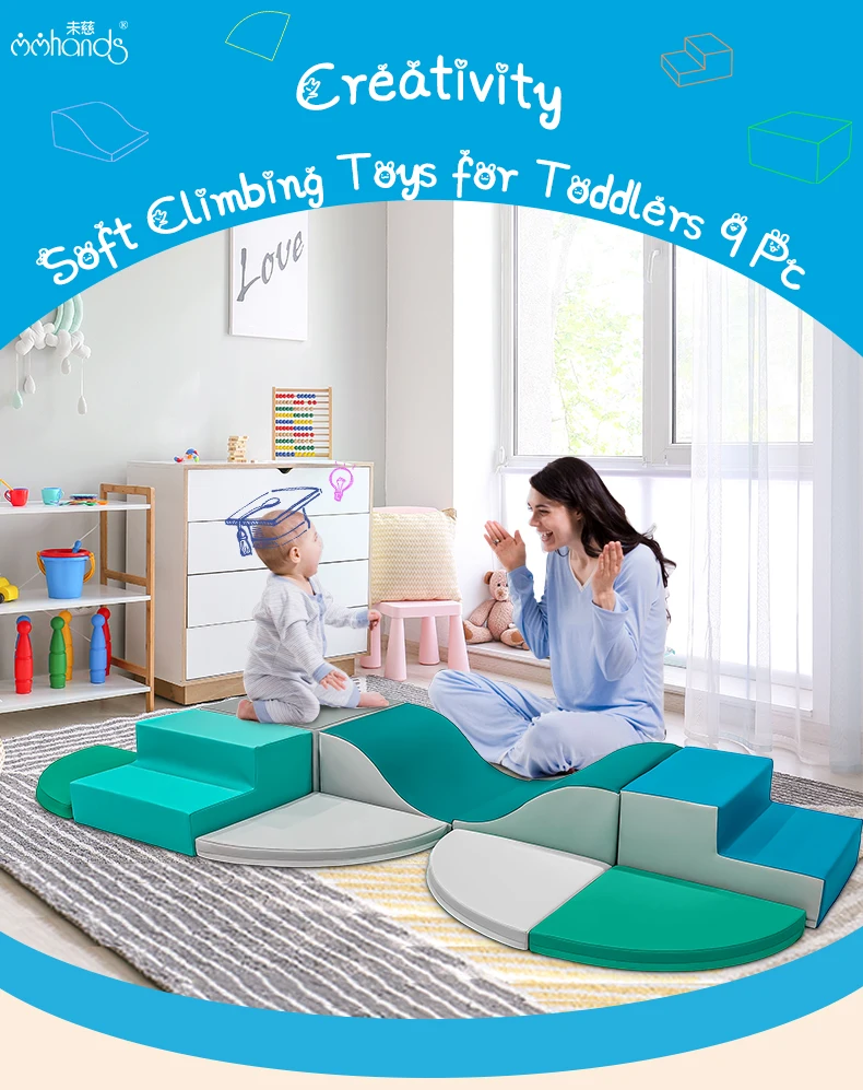 Unisex Kids Educational Soft Play Toy Set Indoor Playground Climb Crawl ...
