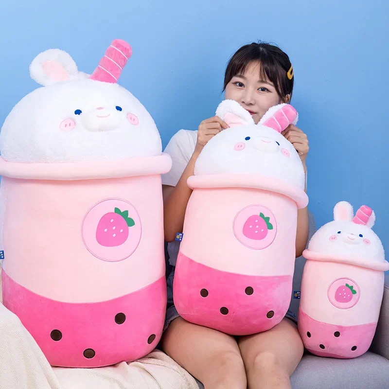 1pc Boba Plush Toy Soft Stuffed Ice Cream Surface Soft Drink Fruit ...