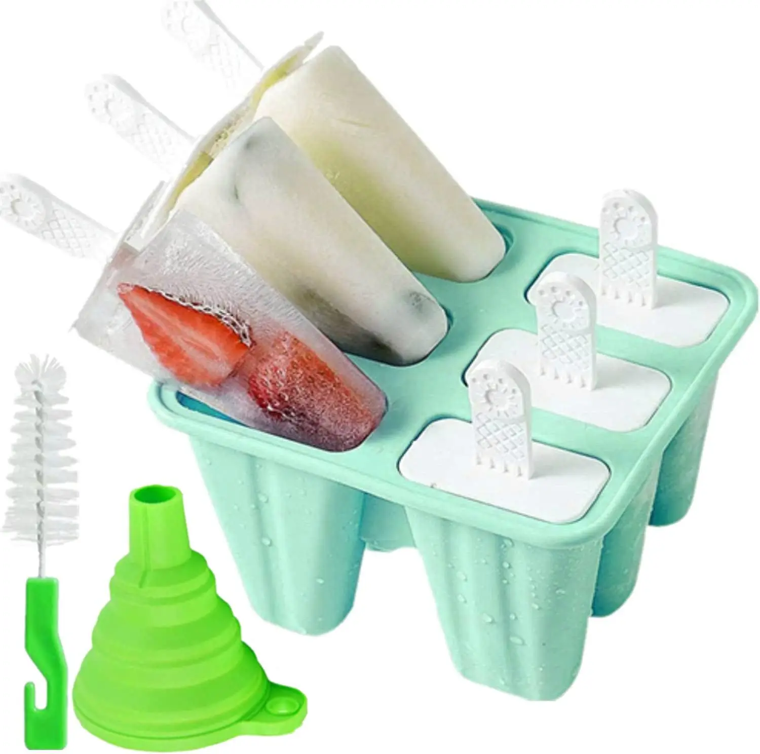 Popsicle Maker Popsicle Molds 6 Pcs Silicone Ice Pop Molds Bpa Free ...