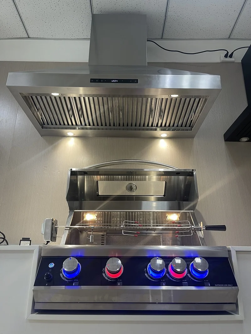 Outdoor Ventilation Wall Canopy Hood for BBQ - Smart Control