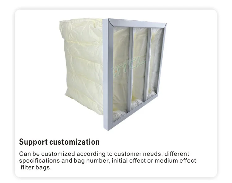 Hvac Air Handler Filter Synthetic Fiber Bag Air Pocket Filter With ...