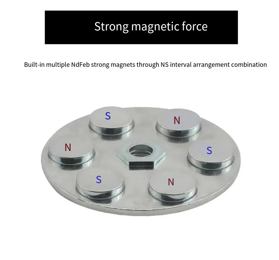 Magnetic Rubber Coated Mounting Magnet Base N35-n52 D43*6mm M4 M6 ...