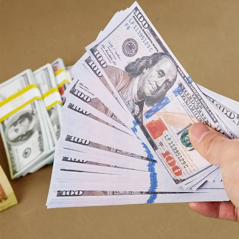 Gold Banknote Prop Money Usa 100 Dollar Gold Realistic Money Collection ...