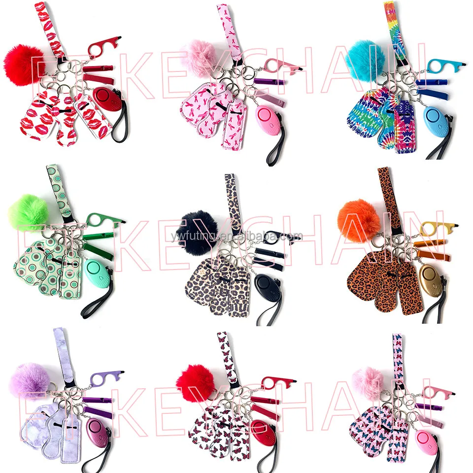 In Stock Woman Safety Self Defense Accessories - Keychain Set