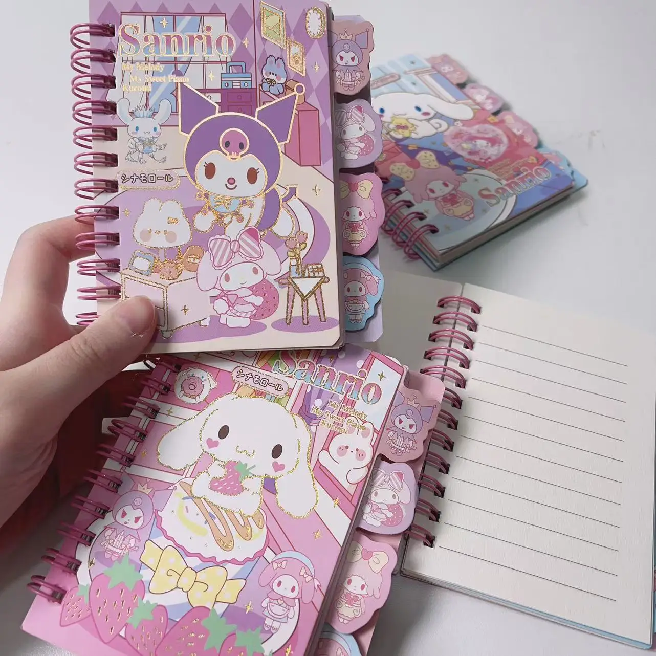 Cinnamoroll Notebook Kawaii My Melody Student Cartoon A7 Color Cover ...