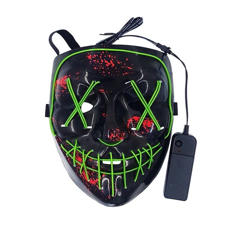 AF Halloween Mask Face LED Glowing LED Scary Mask Face