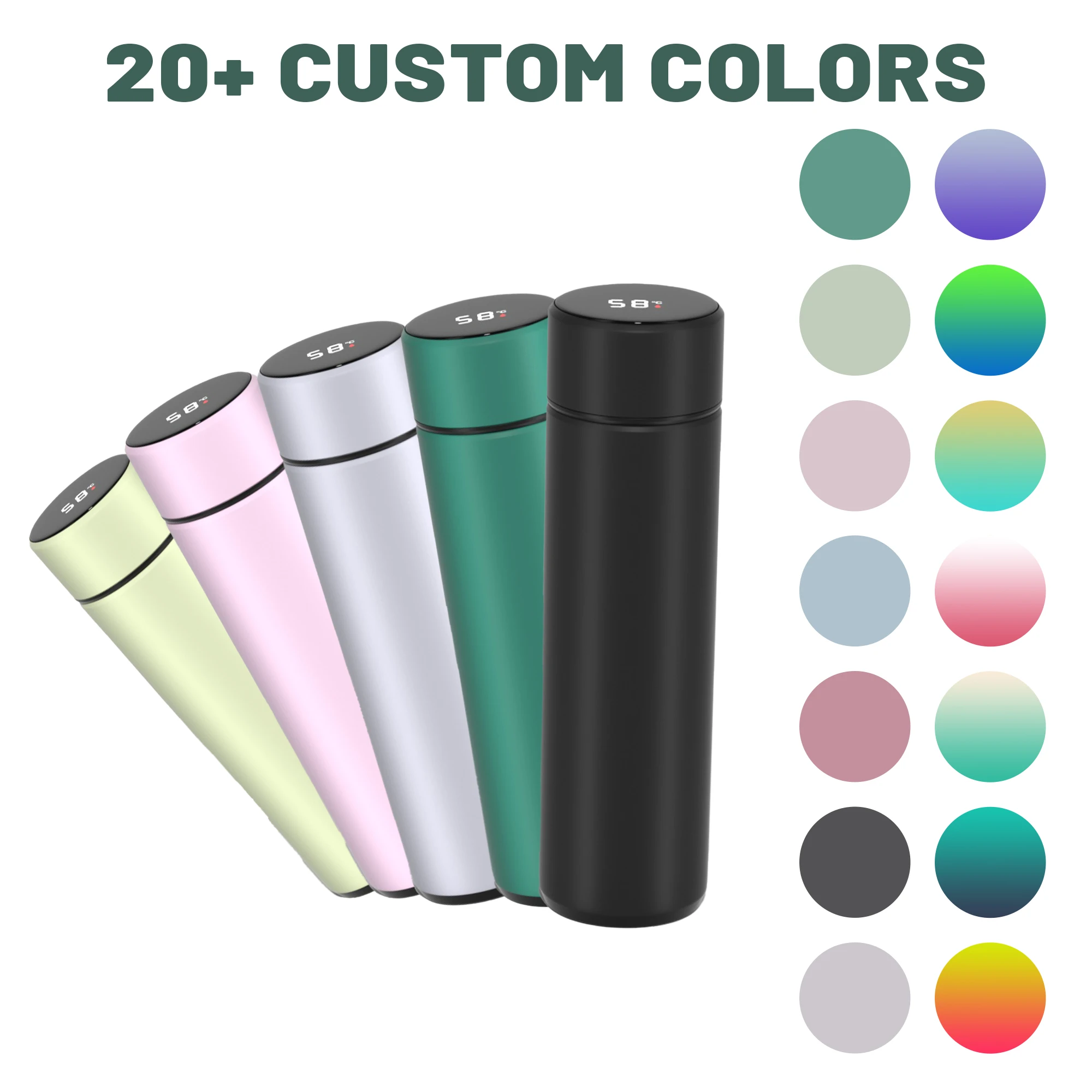 Intelligent Smart 500ml Travel Outdoors 304 Stainless Steel Vacuum ...