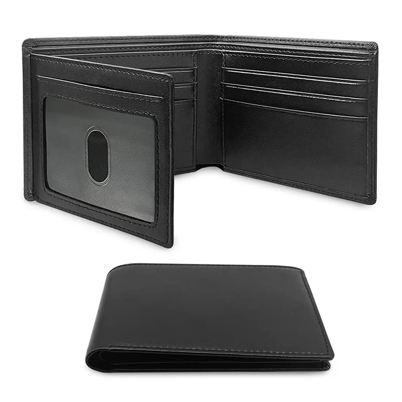 Slim Minimalist Tri-fold Wallet Carbon Fiber Rfid Blocking Men's Wallet ...