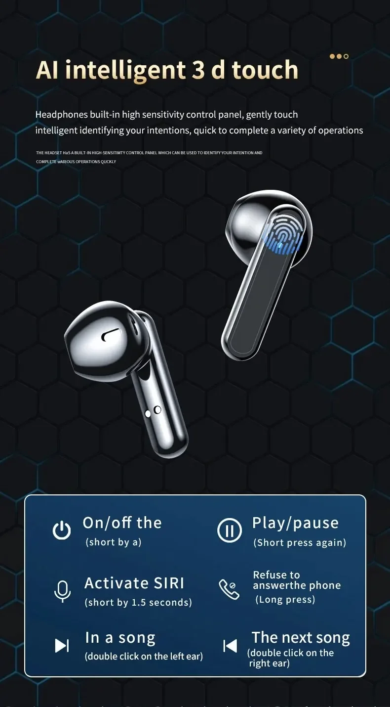 S20 TWS Blue Tooth Wireless Ear Phones Hi-Fi Stereo Sports Gaming ...