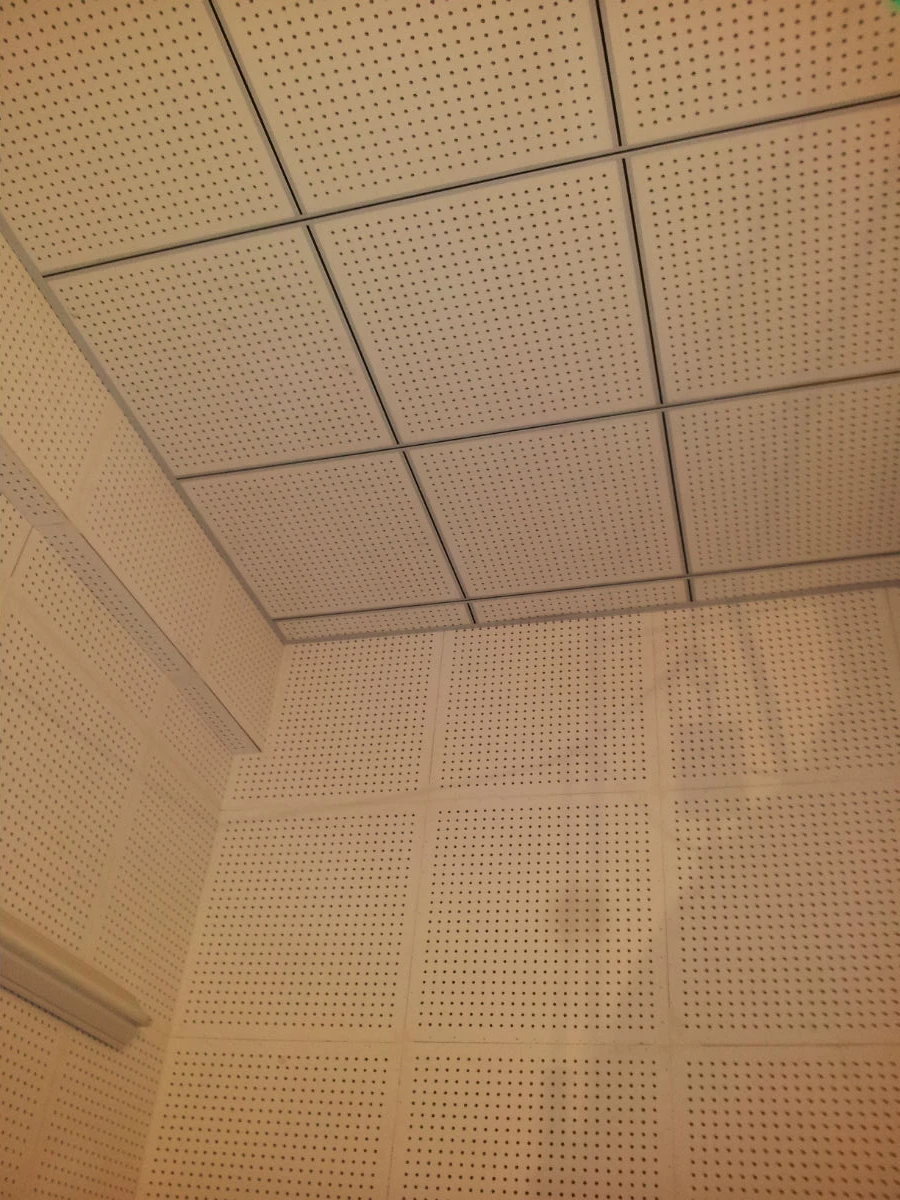 Panel acústico perforado de madera para sala de operaciones, tablero de ...