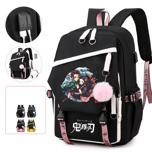 6 Styles Demon Slay Backpack Kimetsu No Yaiba Kamado Tanjirou Kamado ...