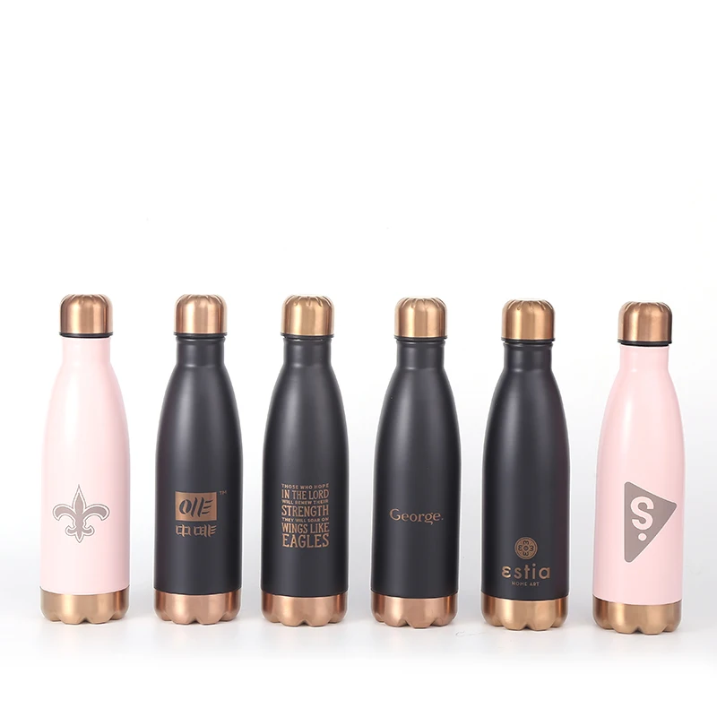 Black Water Bottle Stainless Steel Coke Shaped Cola Water Bottle Water ...