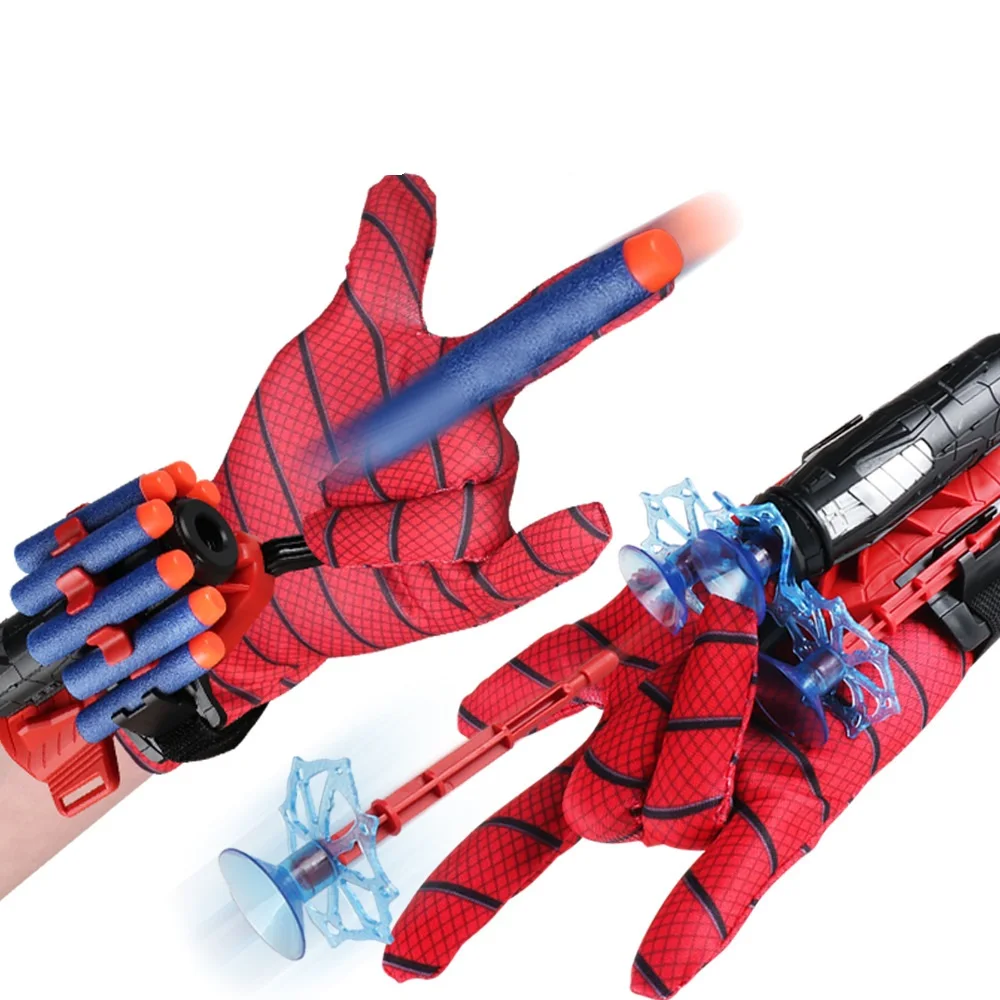 Spider Toys Plastic Cosplay Wall Attachable Sucker Costume Toys Shooter ...