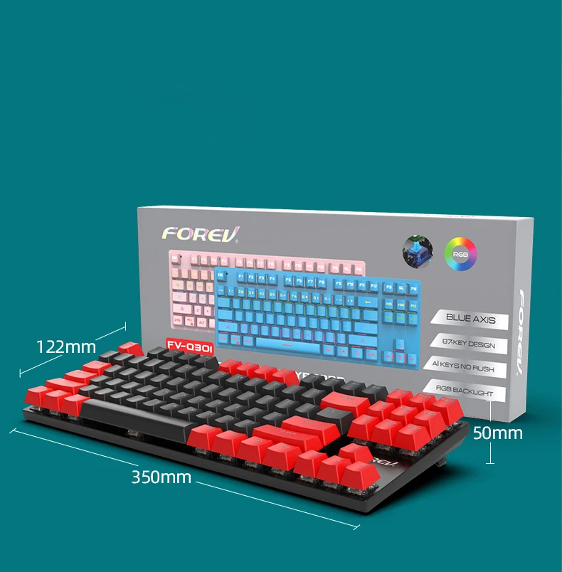 Rgb Usb Wired Mechanical Gaming Keyboard For Laptop And Pc With Metal ...