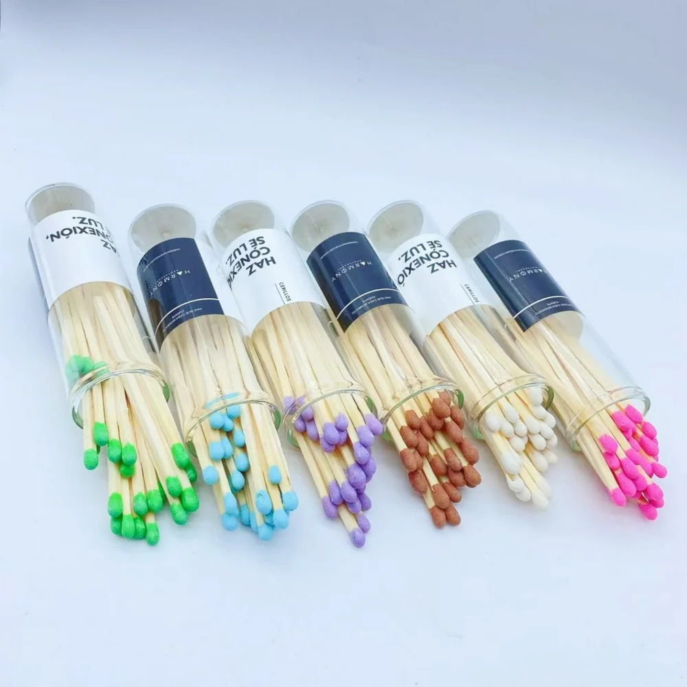 New Custom Colorful Match Sticks in Glass Jar Bottle Matches Wooden ...