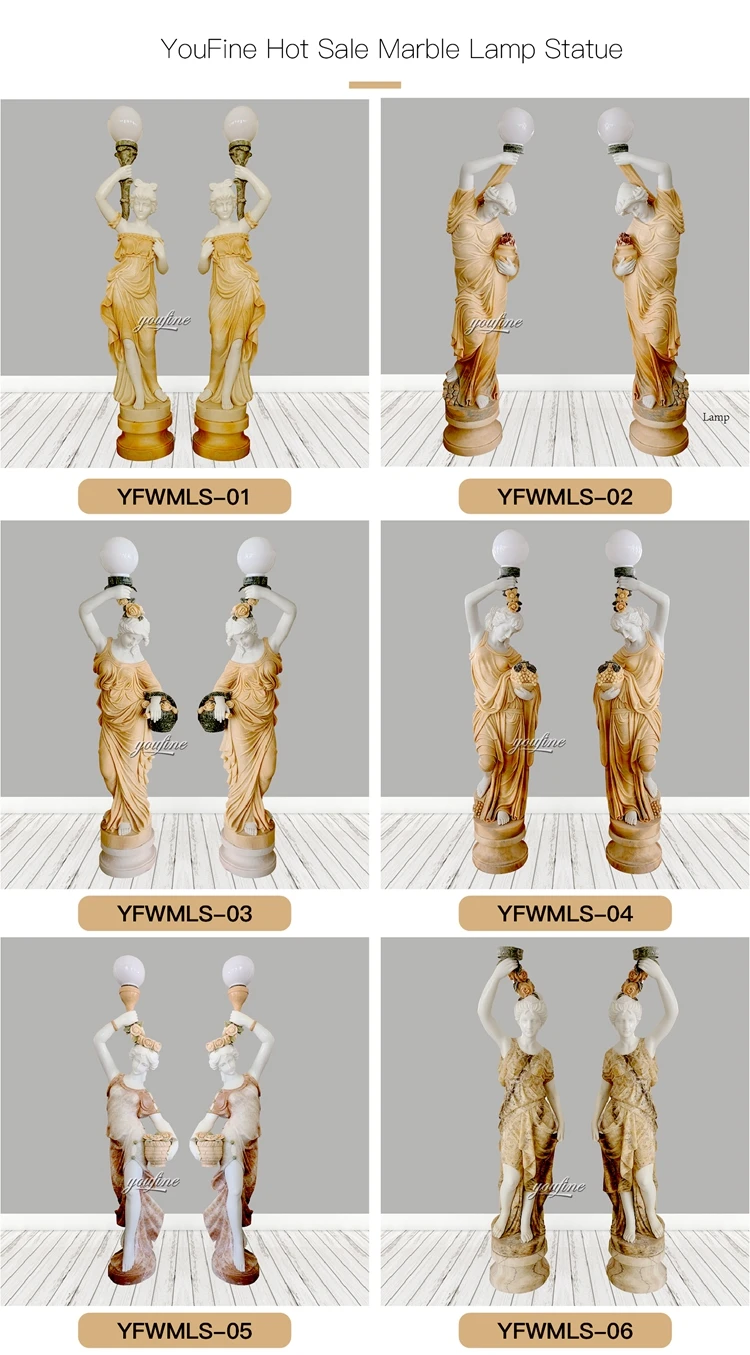 Outdoor Garden Life Size Marble Human Figure Statue Light - Buy Marble ...