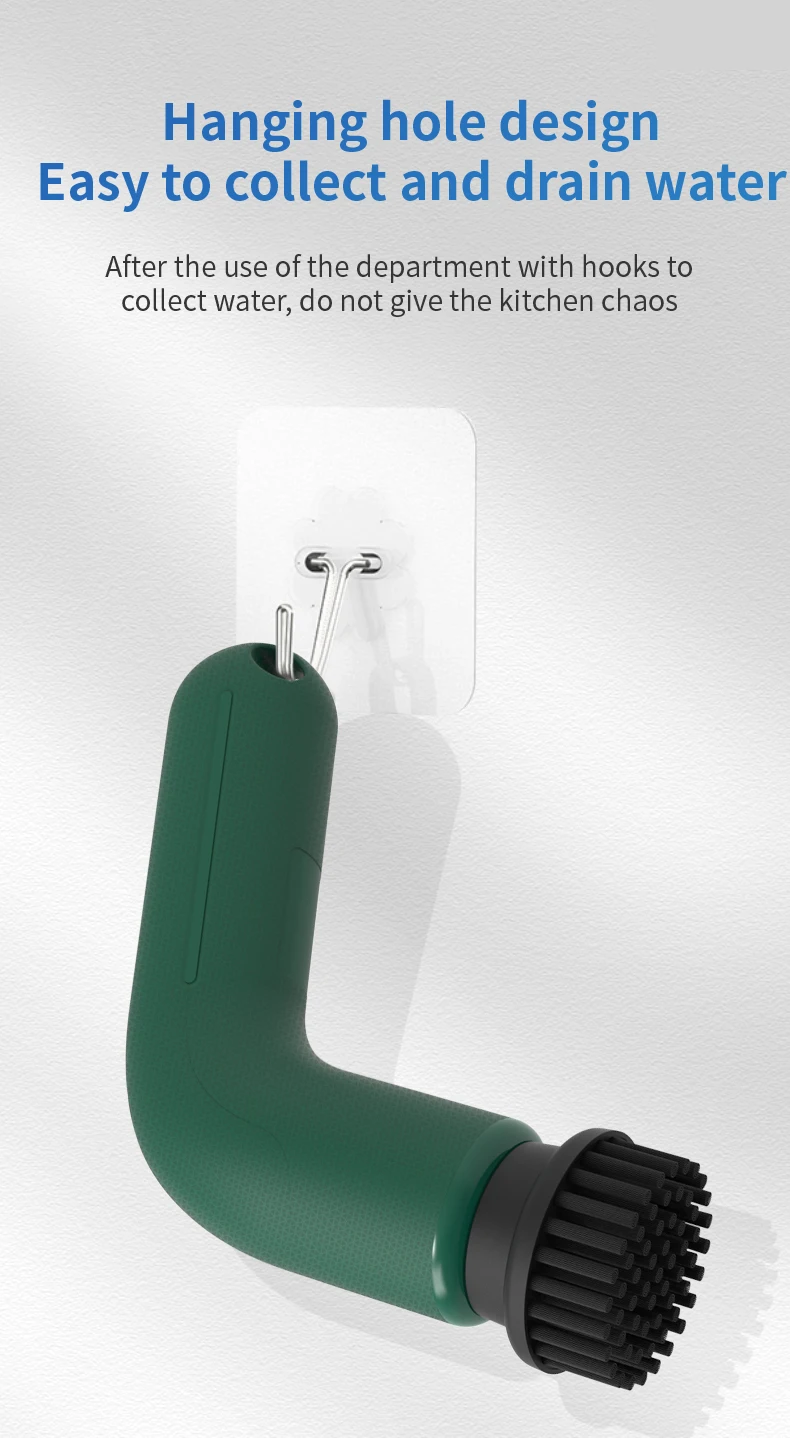 Electric Spin Rechargeable Automatic Cordless Kitchen Rotating Cleaning ...