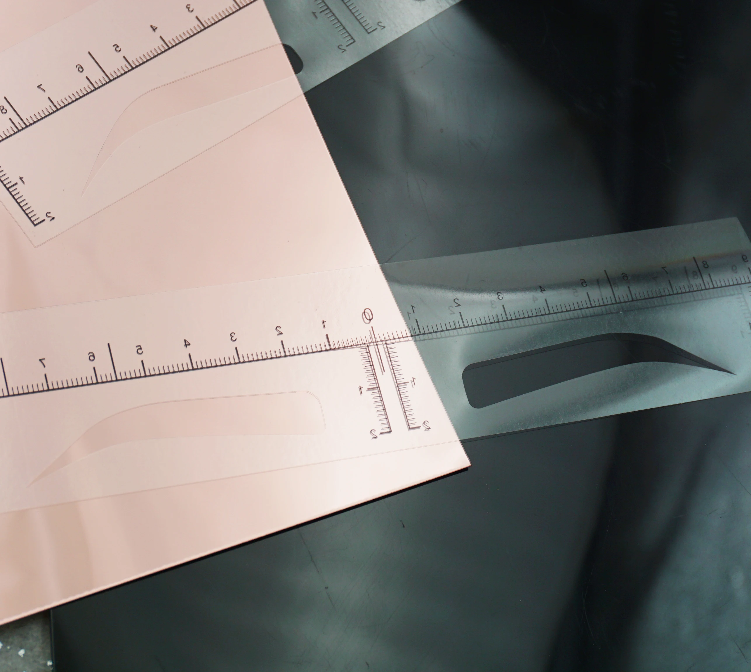 Brow Mapping Kit Disposable Transparent Eyebrow Stencil Ruler Sticker ...