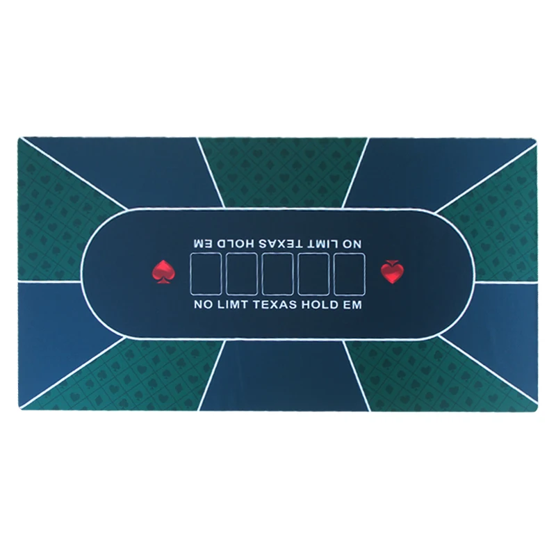Customized Waterproof Rectangle Rubber Cloth Foldable Gambling Texas ...