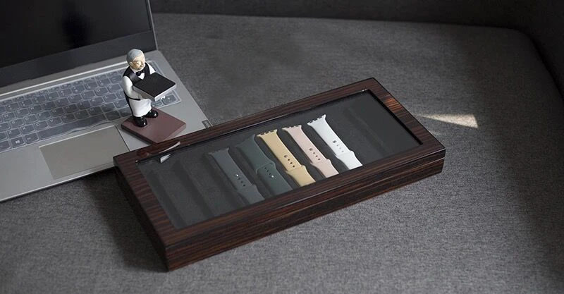 Wooden Watch Strap Storage Boxes - 10 Slot Display Case