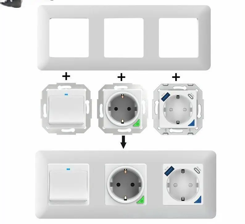 Smart Life App Remote Control Intelligent EU Standard Power Monitor 16A ...