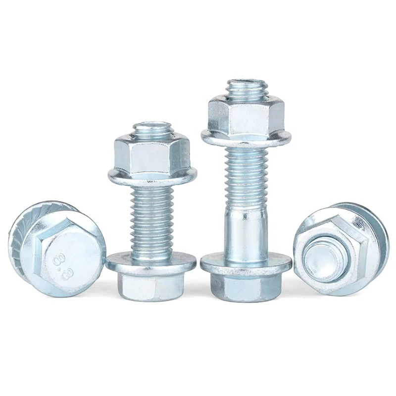 Ansi/asme B18.2.1 10.9 Din 6921 Zinc Plating Metric Hexagon Flange Nuts ...
