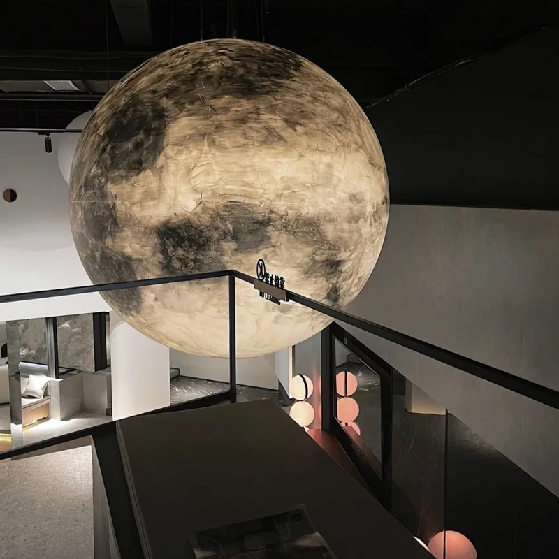 Modern Resin Planet And Moon Sculpture Large Led Light Home Decor - Buy ...