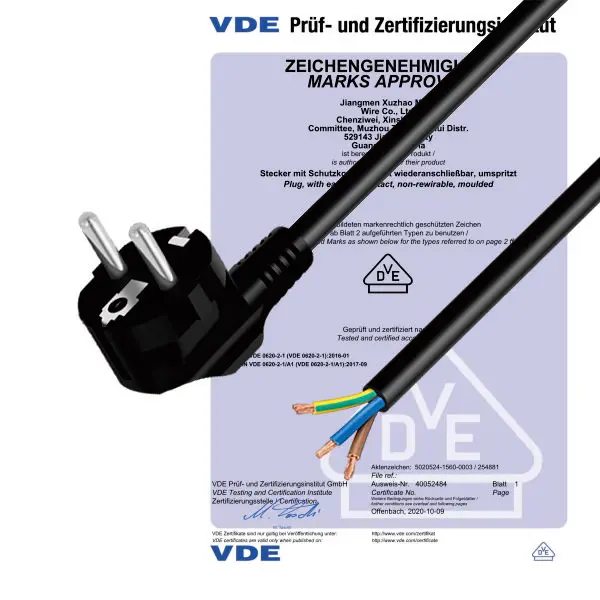 Iec Eu Vde Approved Plug Extension Cord Industrial Extension Cord - Buy ...
