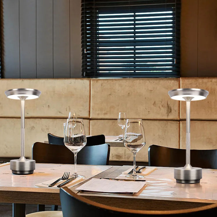 Modern Luxury Rechargeable Restaurant Cordless Touch Dimming Desk Lamp ...