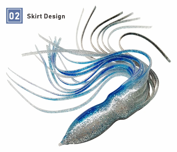 Soft Plastic Trolling Fishing Using Octopus Skirts and Luminous Squids ...