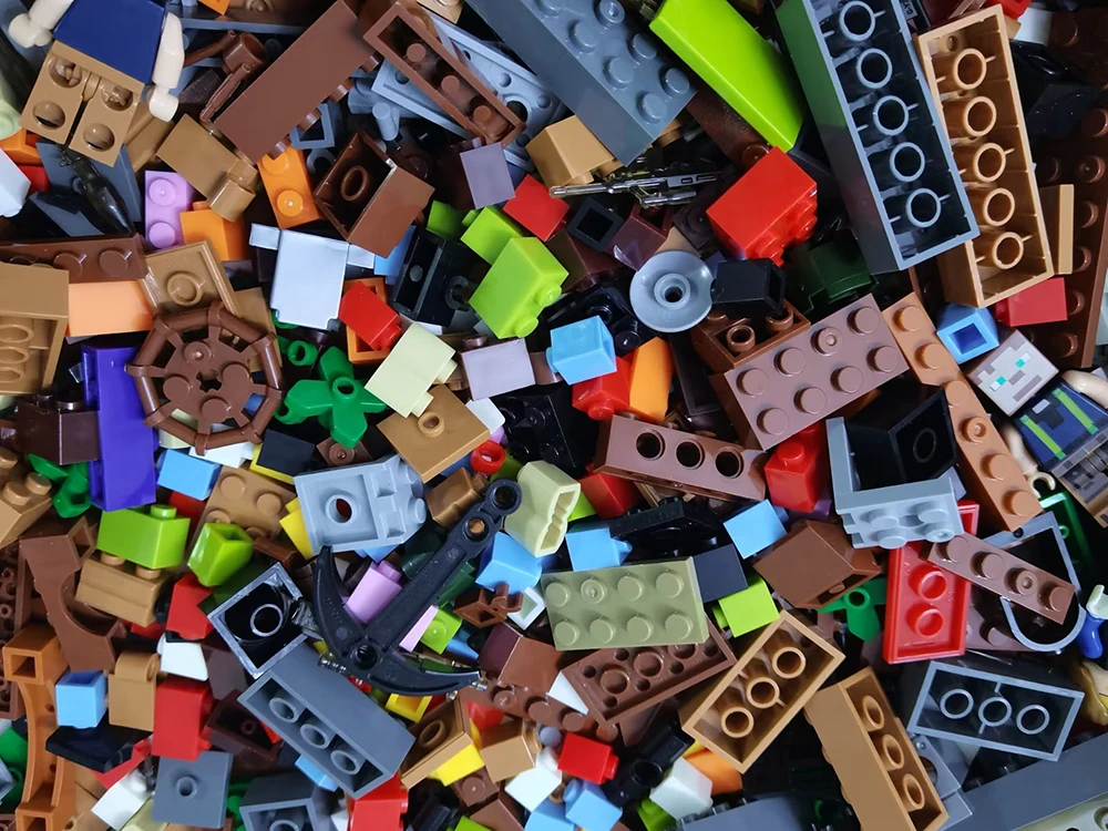 Plastic Building Blocks Variety Of Shapes Mix Compatible Brick Toys Diy ...