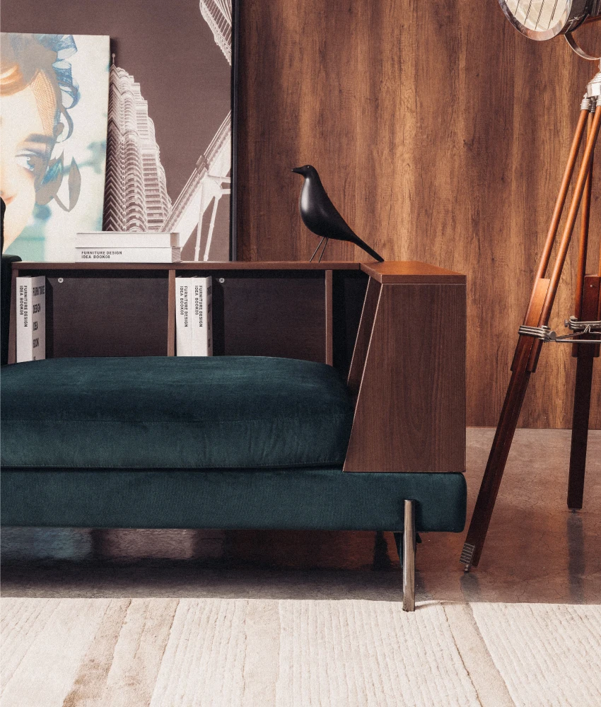 Modern Latest Design Wooden Frame Storage Function Velvet Sofa Corner ...