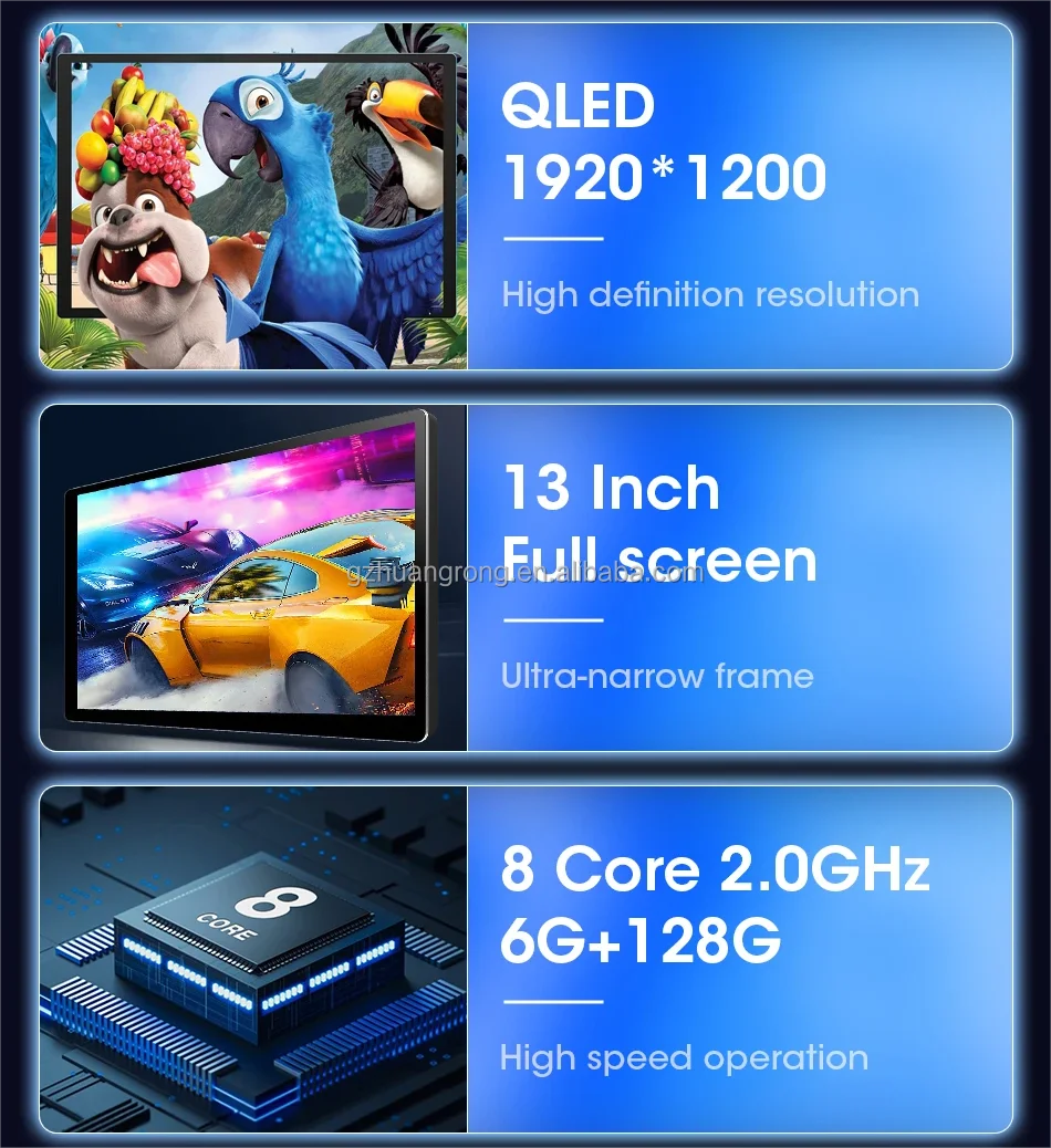 13inch 2k Android 12 Ts10 Ts18 Car Screen For Head Unit Radio Wifi ...