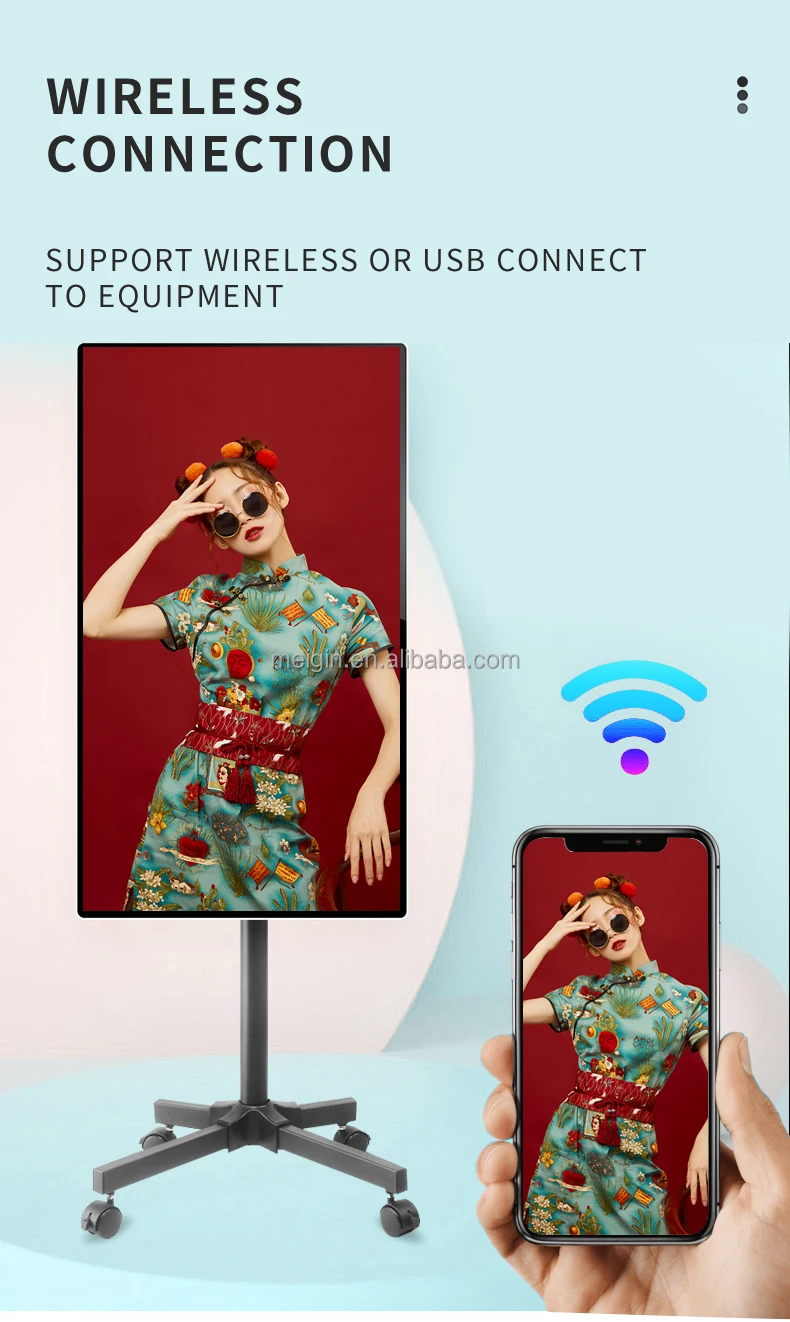 32 43 49 Inch Advertising Machine Live Show Streaming Stand Broadcast ...