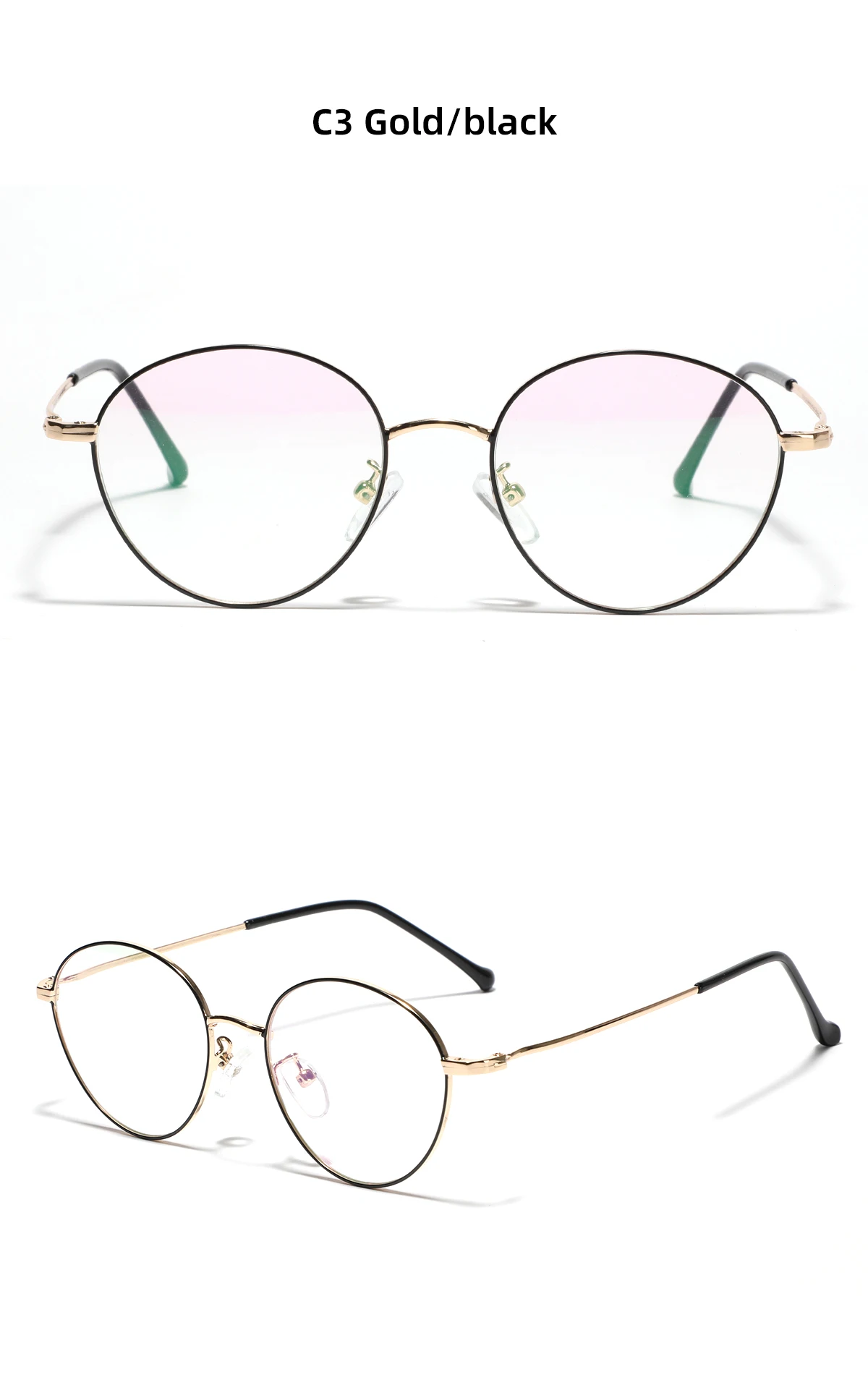 2024 Retro Art Thin Frame Metal College Style Korean Version Of Joker Round Glasses - Buy 2024 ...