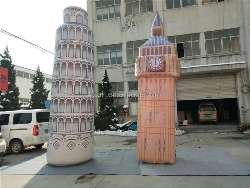 Giant Inflatable Building Models - Big Ben & Leaning Tower of Pisa