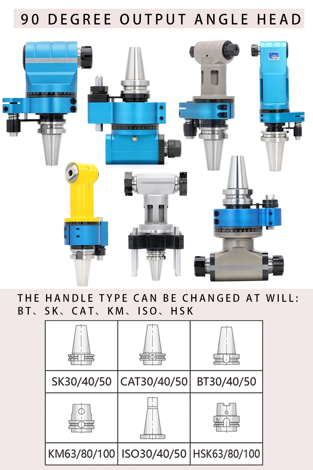 90 Degree Angle Milling Head BT40 ER25 - Precision Tools