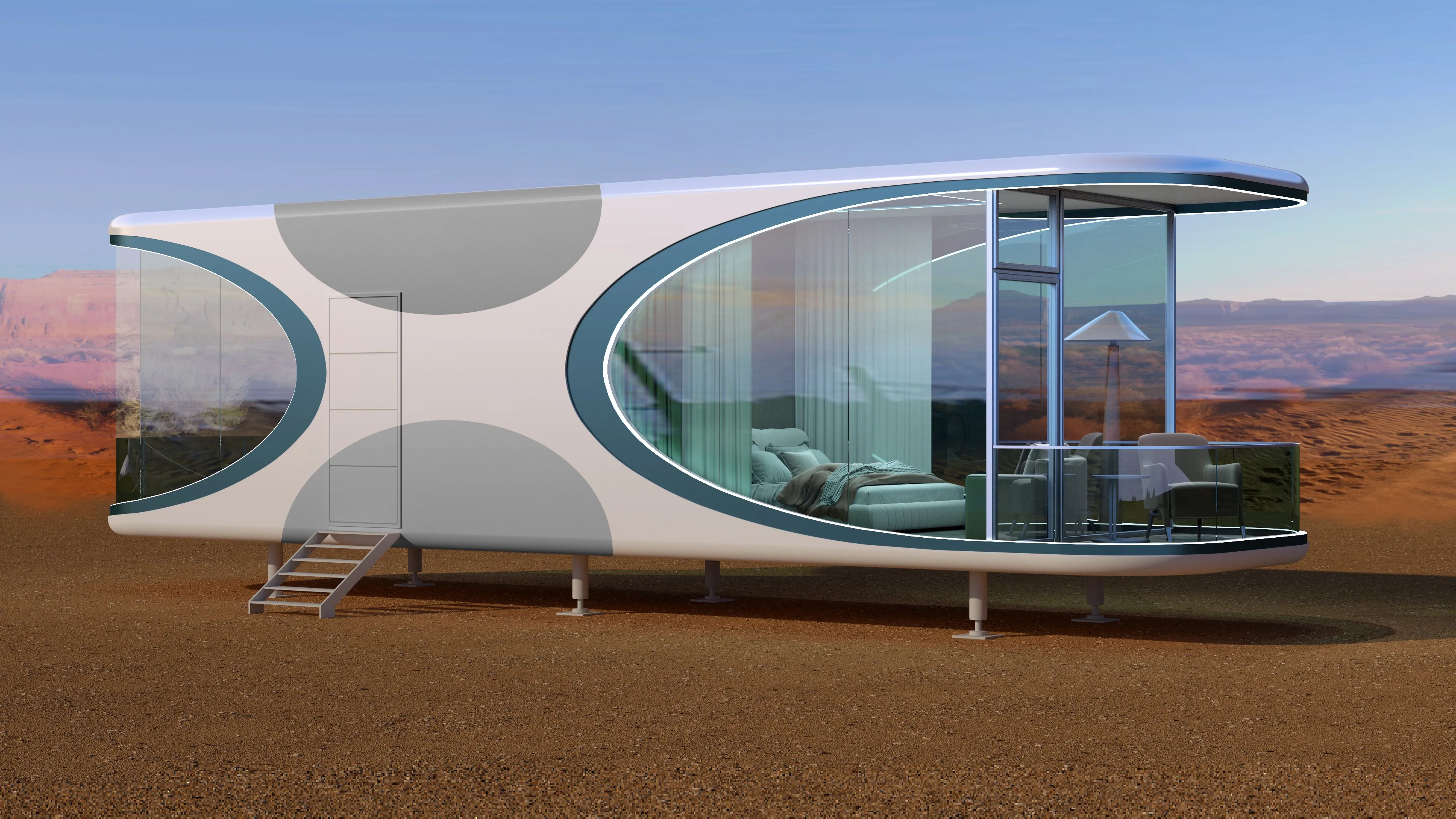 Modern Space Capsule House - Customized Steel Structure