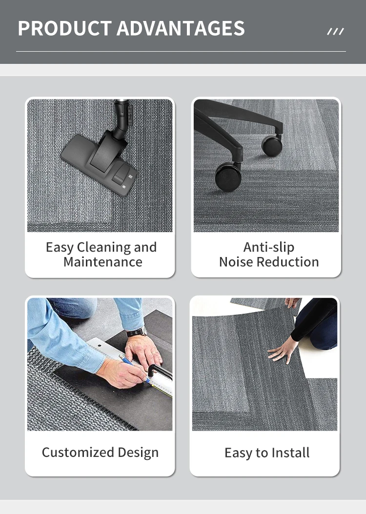 Carpet Tiles 50x50 Commercial Office Modular Pvc Backing Carpet Tiles ...