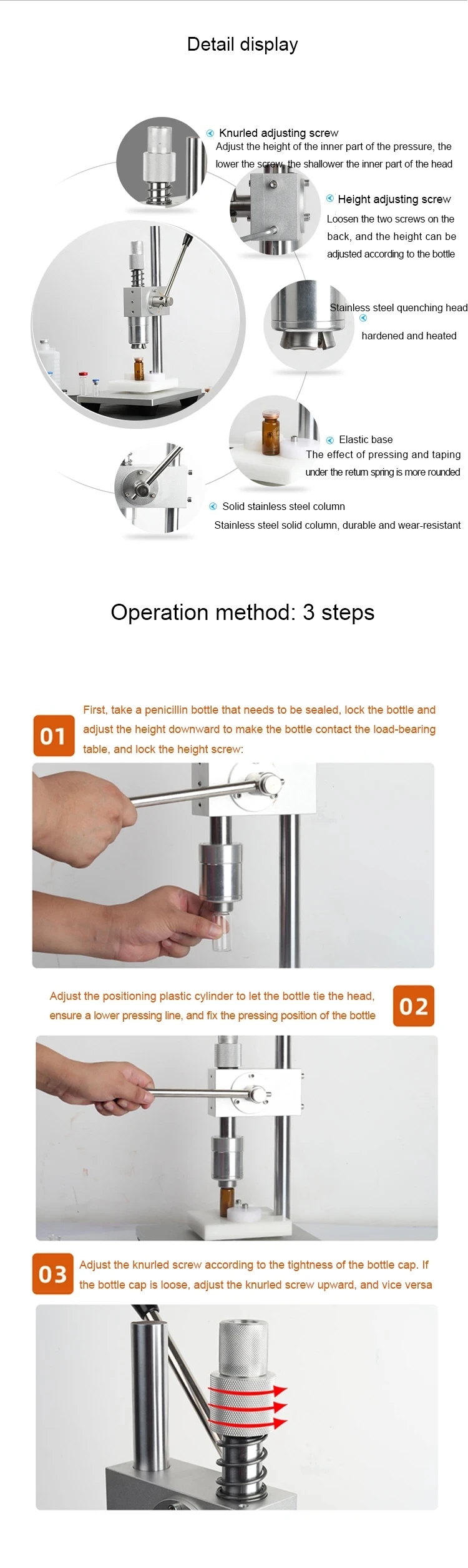 Manual Perfume Pump Lid Crimping Machine For Perfume Spray Tool Collar ...