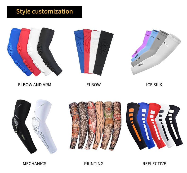 Custom Logo UV Sun Protection Cooling Compression Sports Arm Sleeve