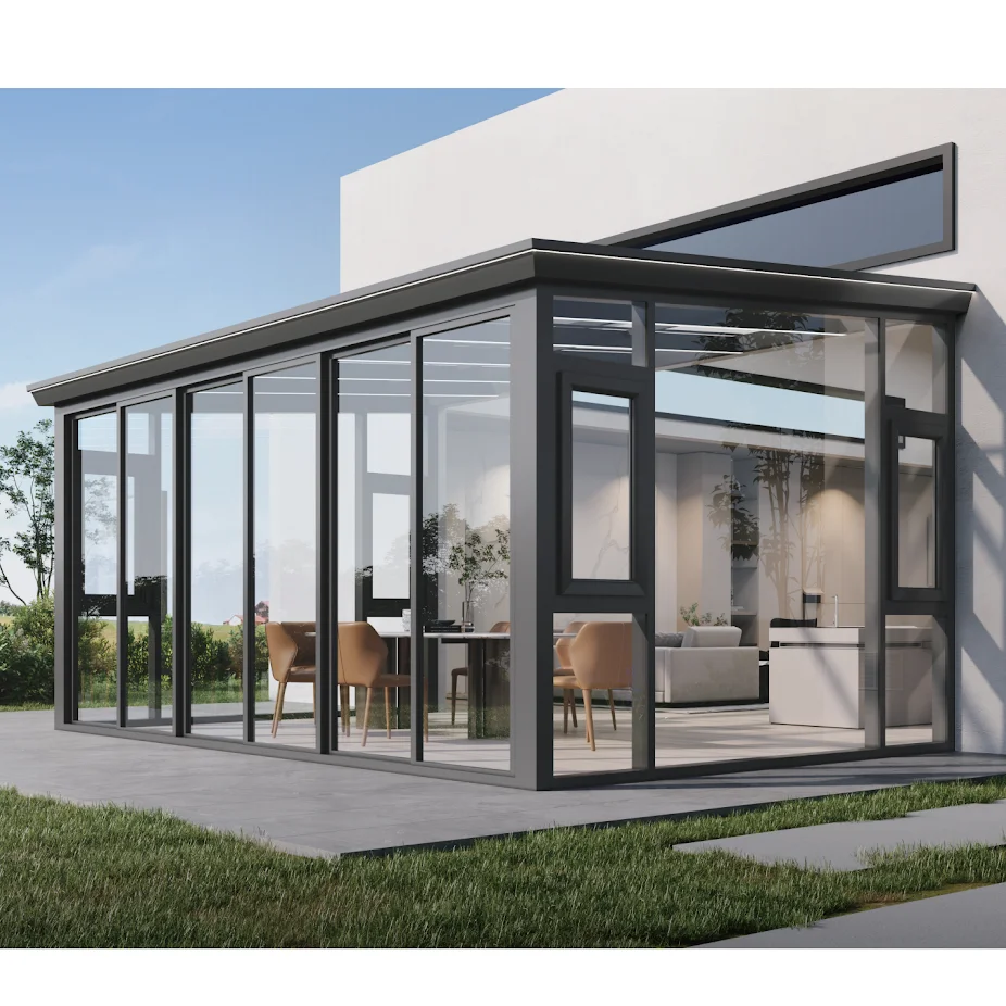 Customized Modern Veranda Aluminum Glass Winter Garden Sunroom Energy ...