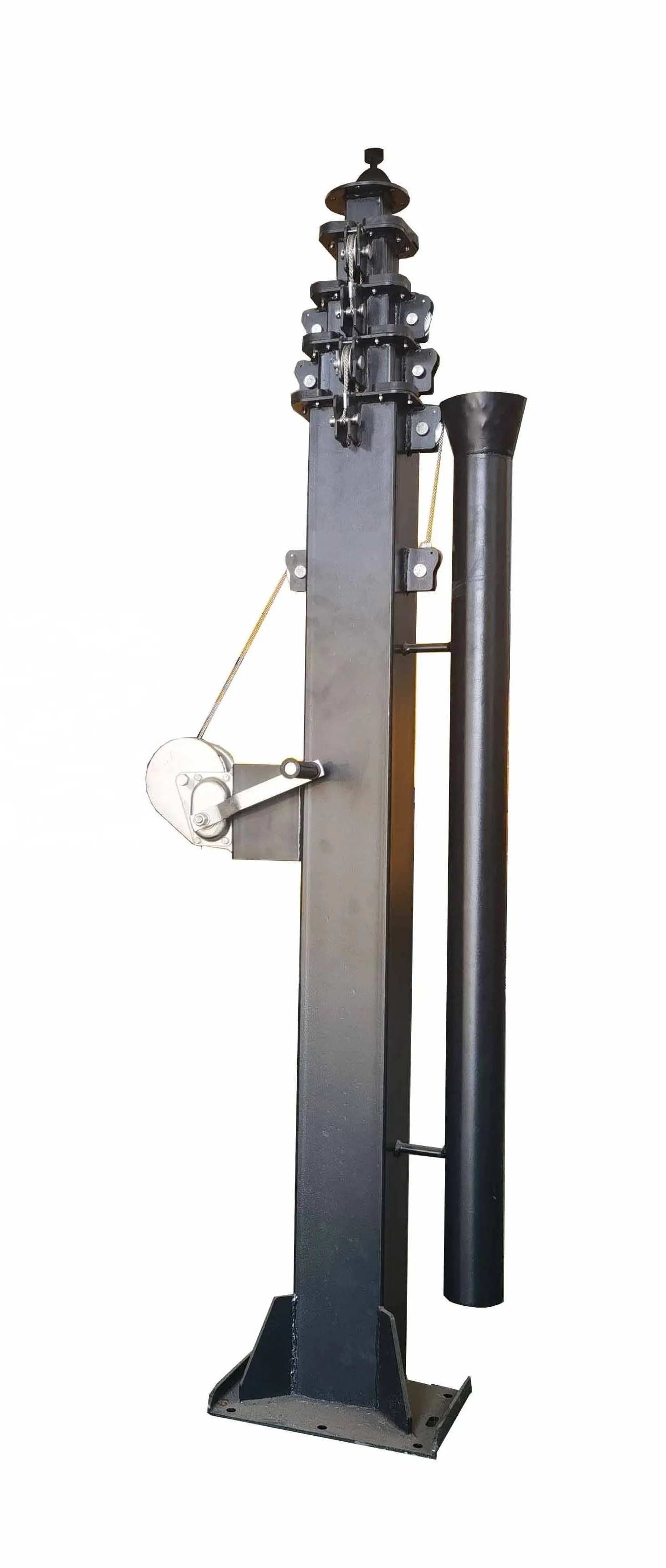 Surveillance Cctv Camera Mast Pole Tower Vehicle Mounted Manual Winch ...