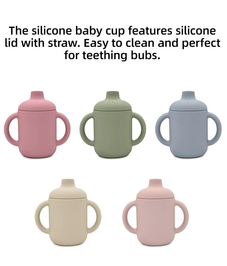 New Arrival Food Silicone Baby Sippy Cups With Handles Holder Kids ...