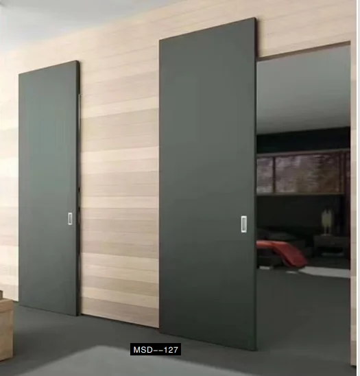 TOMA Modern Concealed Sliding Door - Customized Solid Wood MDF PVC ...