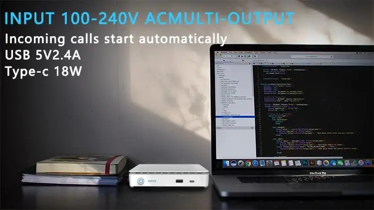 Gcsoar Dc Mini Ups For Router Wifi Mini Dc Ups Poe 5v 9v 12v 15v 24v 15600mah Built-in Battery ...