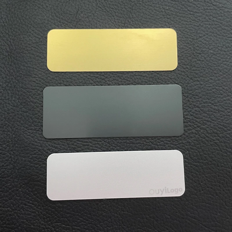 Custom Your Logo Printed Brass Metal Plate Blank Nameplate Brushed ...