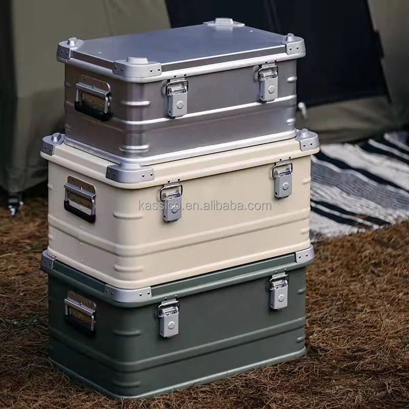 KASSICO Waterproof Aluminum Storage Box for Outdoor Camping